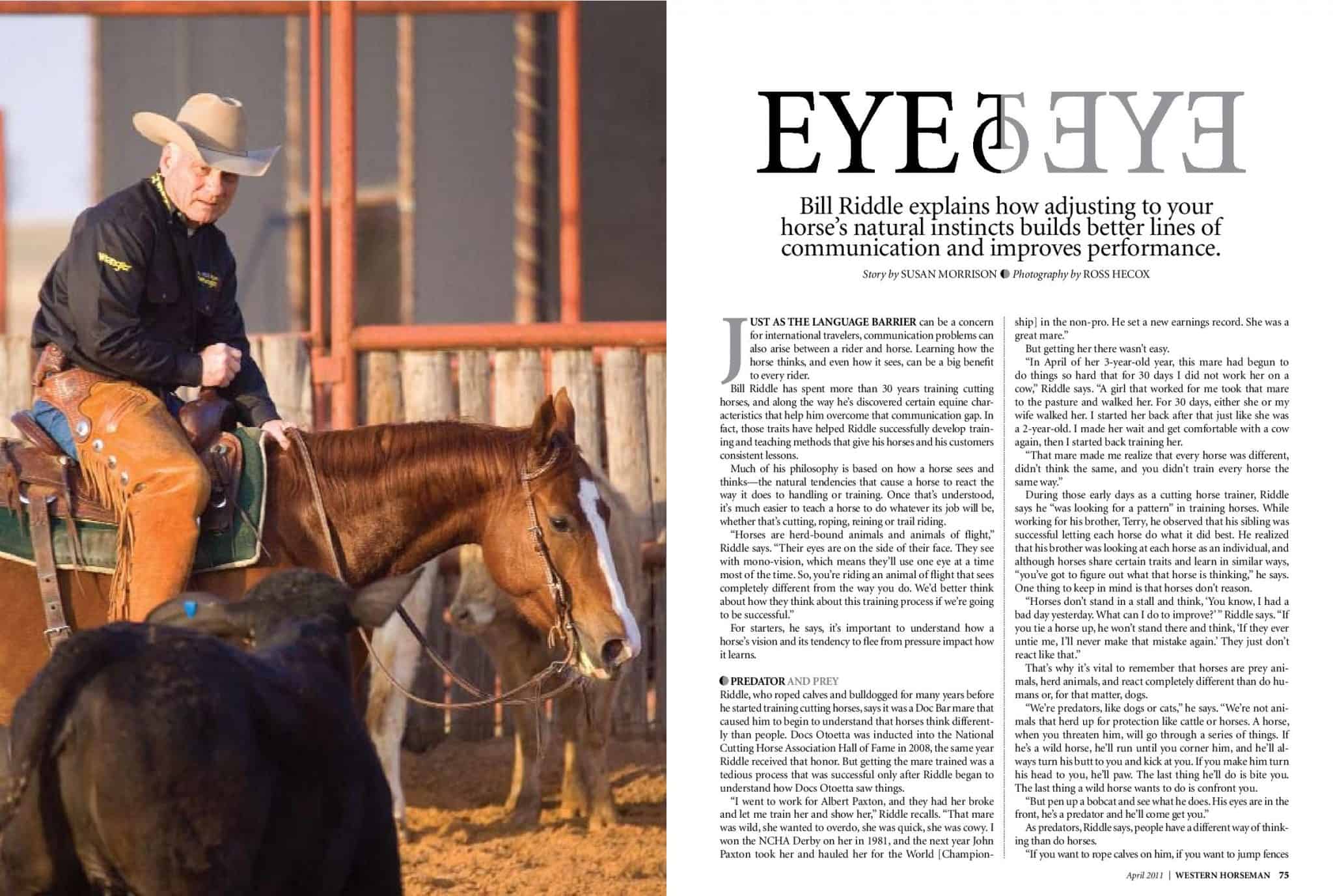Bill Riddle Cutting Horses